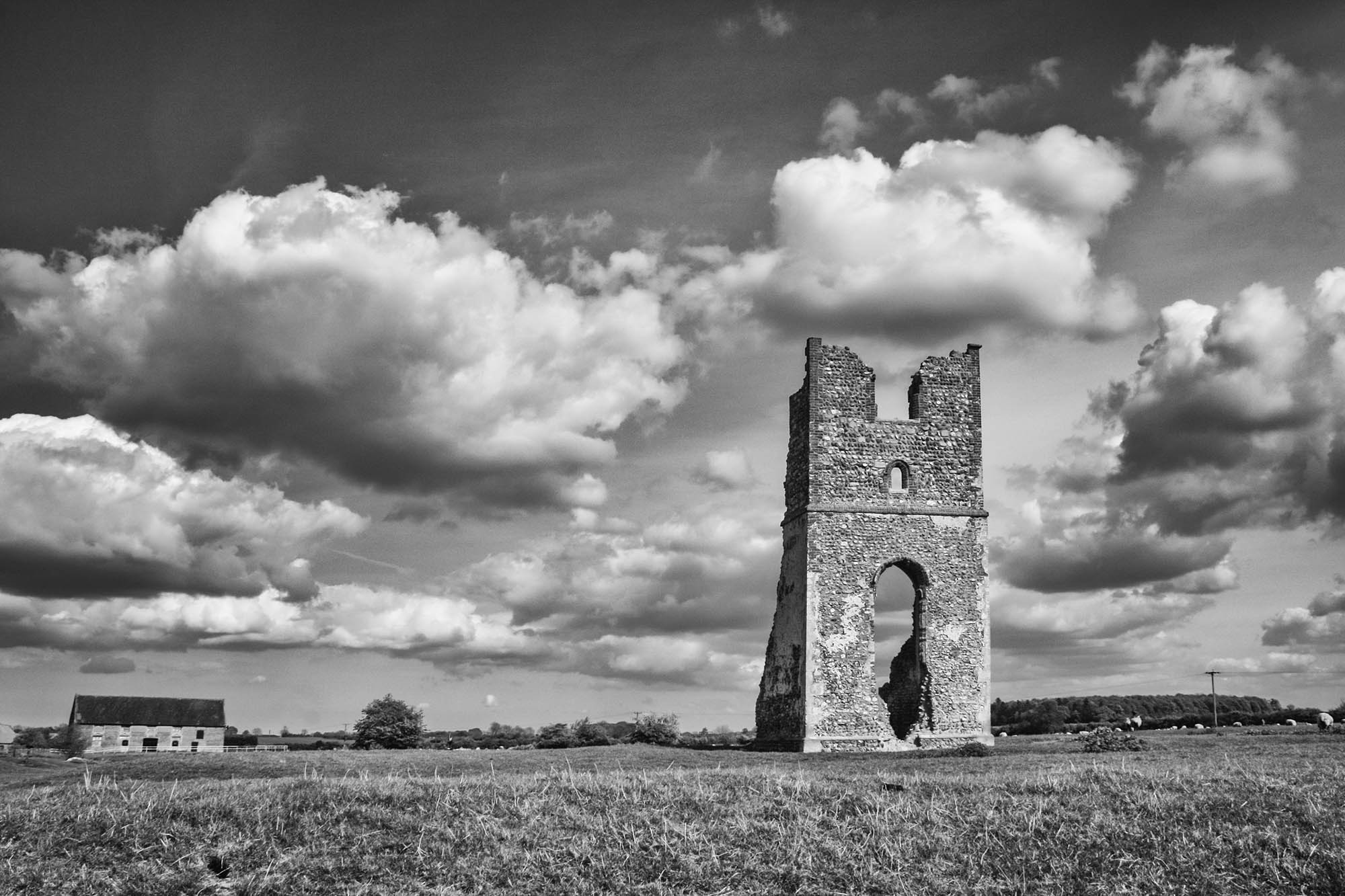 Godwick church and great barn | Photographic print